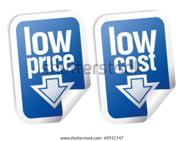 Low Price Stickers Set Shadow Stock Vector (Royalty Free) 60931747 ...