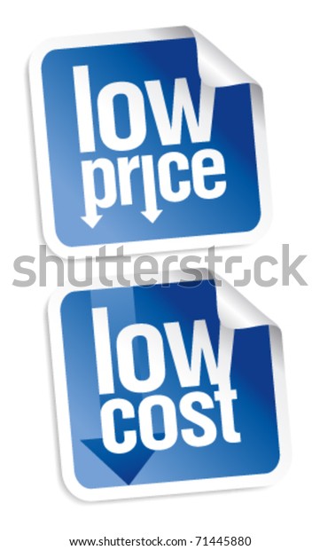 Low Price Stickers Set Shadow Stock Vector (Royalty Free) 71445880 ...