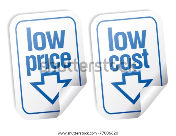 Low Price Stickers Set Shadow Stock Vector (Royalty Free) 77006620 ...