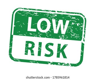 Low Risk Green Rubber Stamp Vector Stock Vector (Royalty Free ...
