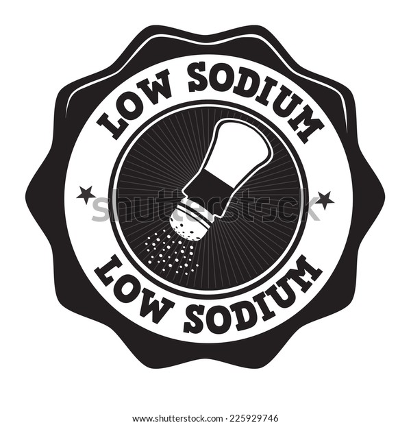 Low Sodium Label Stamp On White Stock Vector (Royalty Free) 225929746