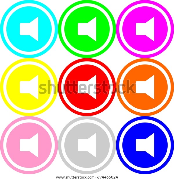 Low Sound Icon Circle Sign Design Stock Vector (Royalty Free) 694465024 ...