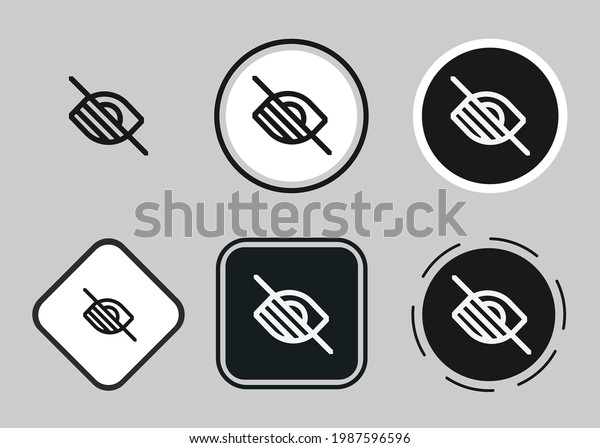 Low Vision Icon Set Collection High Stock Vector (Royalty Free ...