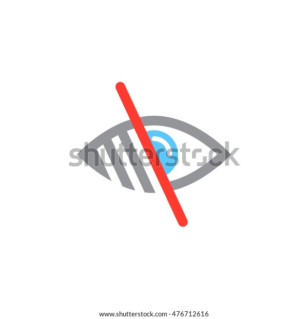 Low Vision Symbol Blindness Line Icon: vector de stock (libre de ...