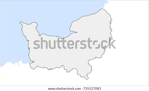 Lower Normandy Outline Map France Vector Stock Vector (Royalty Free ...