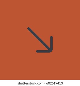 Lower Right Arrow Icon Navigation Vector Stock Vector (Royalty Free ...