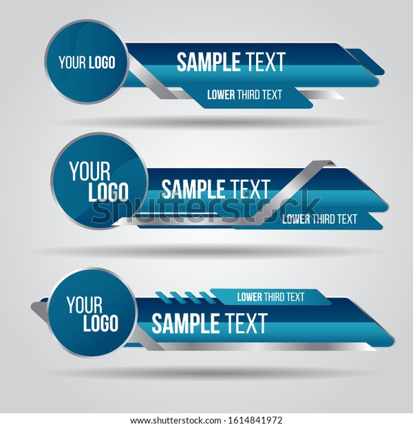 Lower Third Blue Design Template Modern: Vector có sẵn (miễn phí bản ...