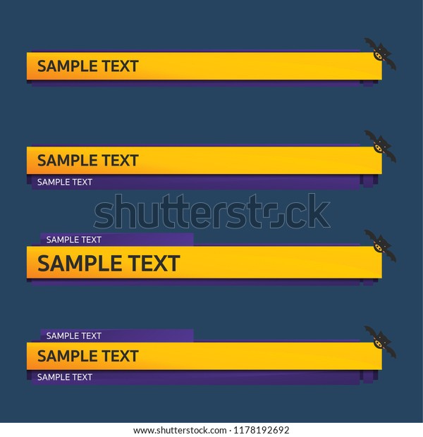 Lower Third Design Template Vector Illustration Stock Vector (Royalty ...