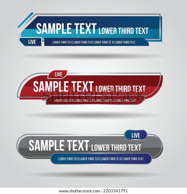 Lower Third Red Blue Colorful Design Stock Vector (Royalty Free ...