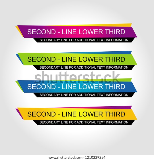 Lower Thirds Simple Stock Vector (Royalty Free) 1210229254 | Shutterstock