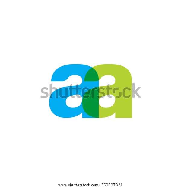 Lowercase Aa Logo Blue Green Overlap Stock Vector (Royalty Free ...