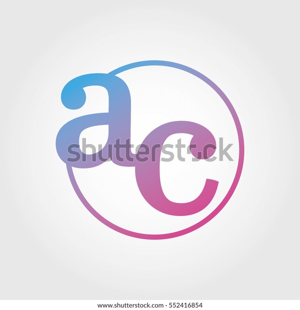 Lowercase Ac Ring Circle Logotype Pink Stock Vector (Royalty Free ...