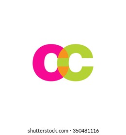 Lowercase Cc Logo Pink Green Overlap Stock Vector (Royalty Free ...