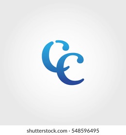 Lowercase Cc Logotype Blue Letter Logo Stock Vector (Royalty Free ...