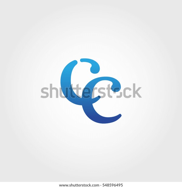 Lowercase Cc Logotype Blue Letter Logo Stock Vector (Royalty Free ...