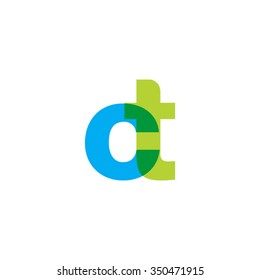 Lowercase Ct Logo Blue Green Overlap Stock Vector (Royalty Free ...