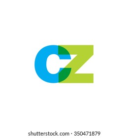 Lowercase Cz Logo Blue Green Overlap Stock Vector (Royalty Free ...