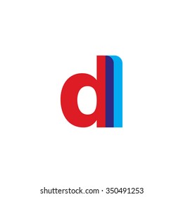 Lowercase Dl Logo Red Blue Overlap Stock Vector (Royalty Free ...