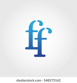 Lowercase Ff Logotype Blue Letter Logo Stock Vector (Royalty Free ...
