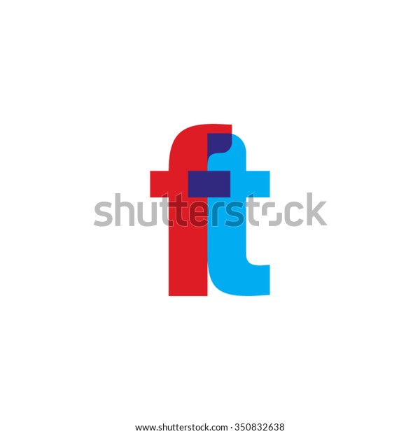 Lowercase Ft Logo Red Blue Overlap Stock Vector (Royalty Free ...