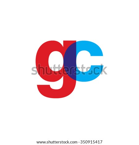 Lowercase Gc Logo Red Blue Overlap Stock Vector (Royalty Free ...