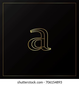 Lowercase Gold Letter Outline Serif Stock Vector (Royalty Free ...