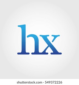 Lowercase Hx Logotype Blue Letter Logo Stock Vector (Royalty Free ...