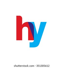 Lowercase Hy Logo Red Blue Overlap Stock Vector (Royalty Free ...