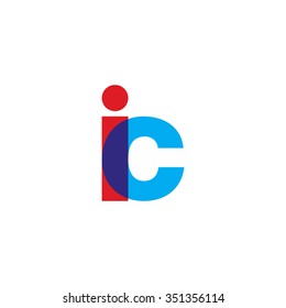 Lowercase Ic Logo Red Blue Overlap Stock Vector (Royalty Free ...
