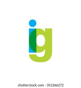 Lowercase Ig Logo Blue Green Overlap Stock Vector (Royalty Free ...