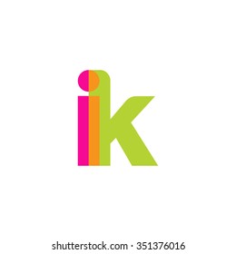 Initial Letter Kl Lowercase Logo Green Stock Vector (Royalty Free ...