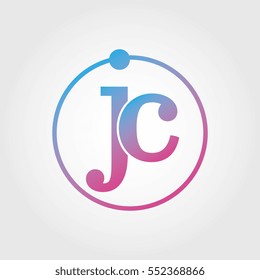 Lowercase Jc Ring Circle Logotype Pink Stock Vector (Royalty Free ...