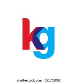 Lowercase Kg Logo Red Blue Overlap Stock Vector (Royalty Free ...