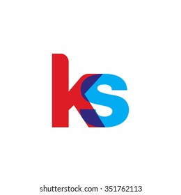 Lowercase Ks Logo Red Blue Overlap Stock Vector (Royalty Free) 351762113