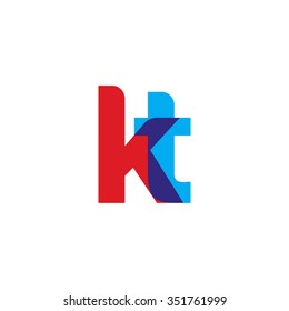 Lowercase Kt Logo Red Blue Overlap Stock Vector (Royalty Free ...