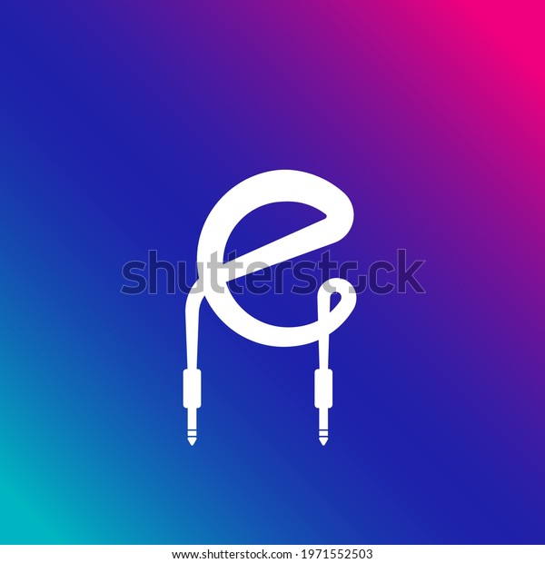 Lowercase Letter E Alphabet Music Logo Stock Vector (Royalty Free ...