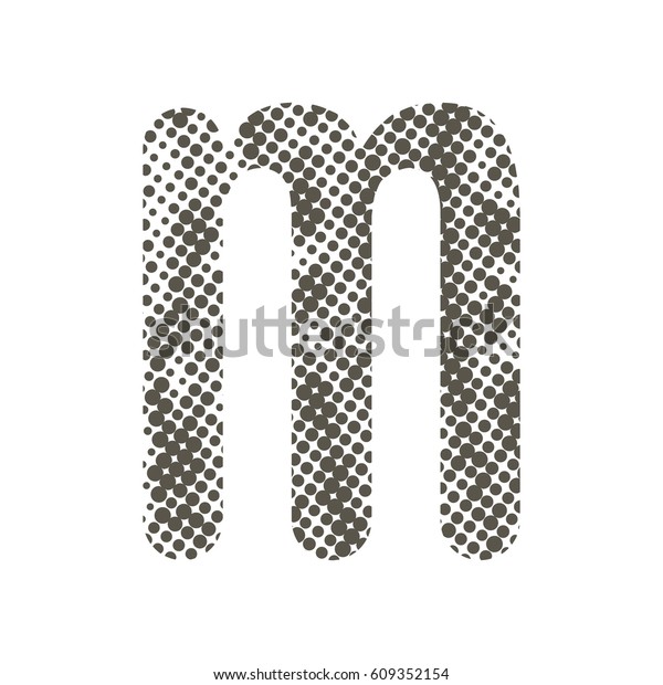 Lowercase Letter English Alphabet Dotted Texture: vector de stock ...