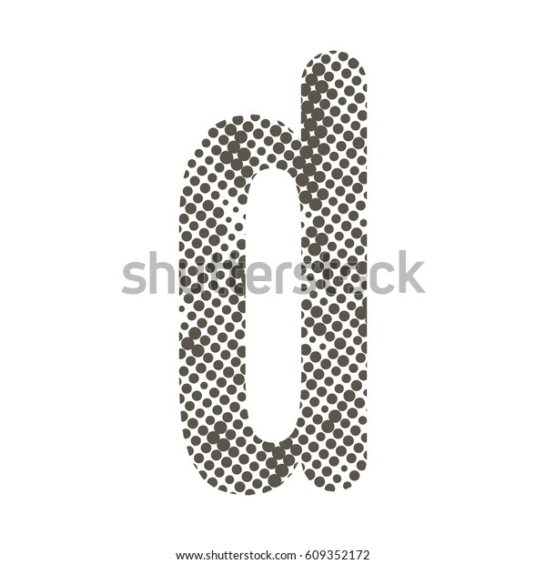 Lowercase Letter English Alphabet Dotted Texture: vector de stock ...