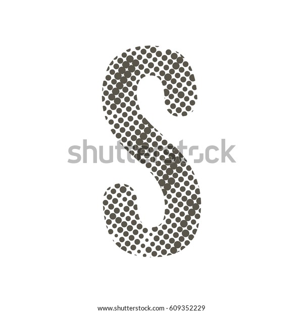Lowercase Letter English Alphabet Dotted Texture: vector de stock ...