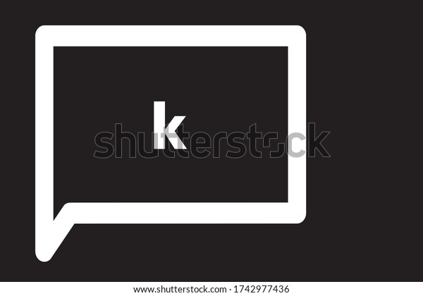 Lowercase Letter K Vector Image Stock Vector (Royalty Free) 1742977436 ...