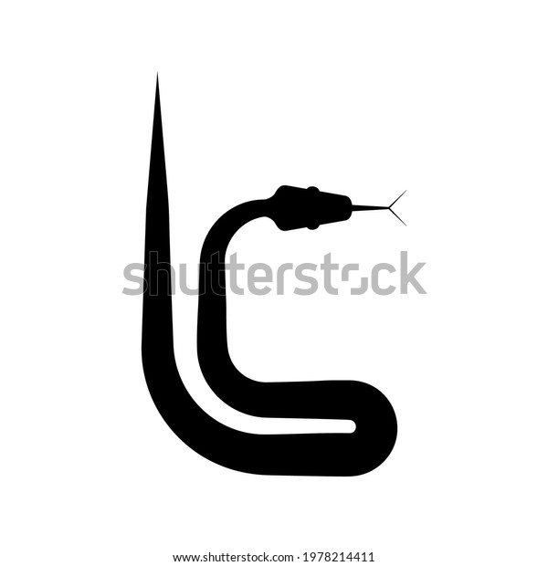 Lowercase Letter T Snake Animal Shape Stock Vector (Royalty Free ...
