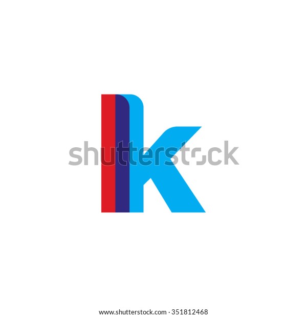 Lowercase Lk Logo Red Blue Overlap Stock Vector (Royalty Free ...