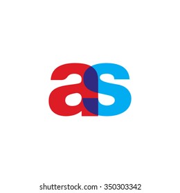 Lowercase Logo Red Blue Overlap Transparent Stock Vector (Royalty Free ...