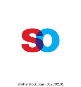 Lowercase Logo Red Blue Overlap Transparent Stock Vector (Royalty Free ...