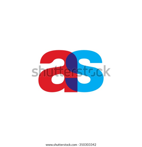 Lowercase Logo Red Blue Overlap Transparent Stock Vector (Royalty Free ...