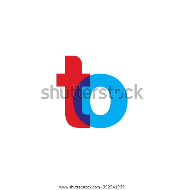 Lowercase Logo Red Blue Overlap Transparent Stock Vector (Royalty Free ...