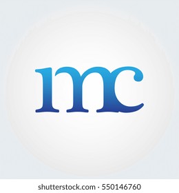 Lowercase Mc Logotype Blue Letter Logo Stock Vector (Royalty Free ...