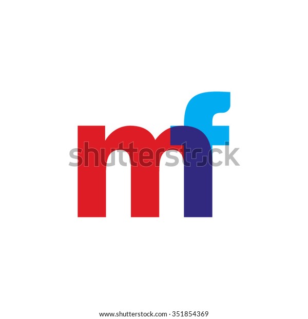 Lowercase Mf Logo Red Blue Overlap Stock Vector (Royalty Free ...