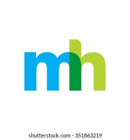 Lowercase Mh Logo Blue Green Overlap Stock Vector (Royalty Free ...