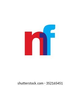 Lowercase Nf Logo Red Blue Overlap Stock Vector (Royalty Free ...